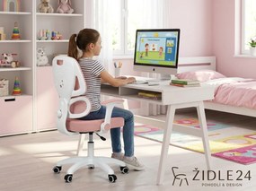 Dětská rostoucí židle PROKID - růžová síťovina