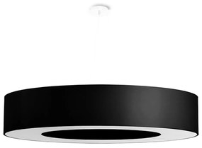 Černé závěsné svítidlo s textilním stínidlem ø 90 cm Galata – Nice Lamps