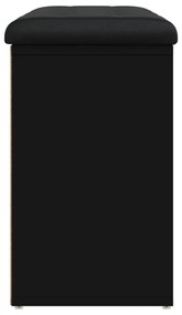 Lavice s botníkem černá 82 x 32 x 50 cm kompozitní dřevo - Default Title