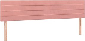 Box spring postel s matrací růžová 200x200 cm samet 3127576