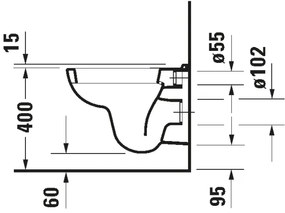 Duravit 22110900002 - Závěsné WC D-CODE keramika/lesklá bílá