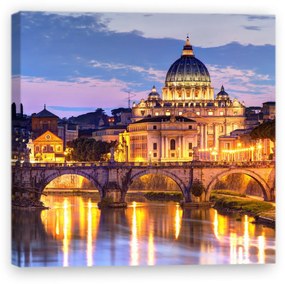 Obraz na plátně tištěný Vatican By Night Art