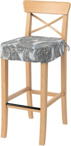 Sedák na židli IKEA Ingolf - barová barva vícebarevná látka pletený vzor, vzorované