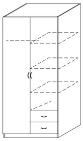 Sconto Šatní skříň CASE 3736 bílá