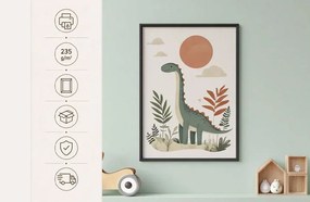 Dinosauří dobrodruh - obraz - Přátelský dinosaurus v přírodě 73 - 50 x 70 cm - 649 Kč