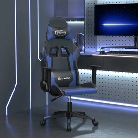vidaXL Masážní herní židle umělá kůže [345445] Barva: Černo-modrá