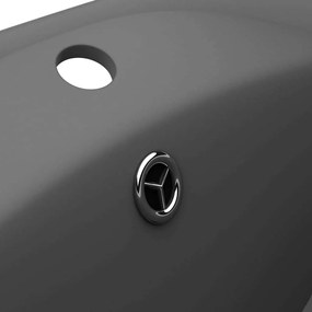 vidaXL Luxusní umyvadlo přepad oválné matné světle šedé 58,5 x 39 cm [146939] Barva: matte dark grey