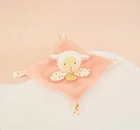 Doudou Plyšový muchláček růžový Ovce 19 cm / od 0 měsíců