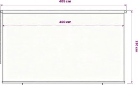 Venkovní roleta 405 (Š) x 230 (V) cm modrá HDPE 312860