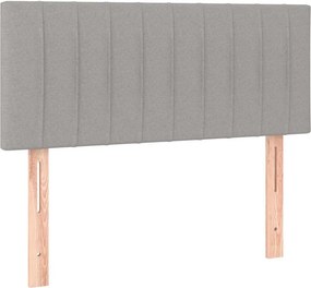Box spring postel s matrací světle šedá 90x200 cm textil 3129841