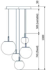 Brokis Designové závěsné svítidlo Sfera PC1170, Ø30cm Povrch Montury: broušený hliník lakovaný (CCS2841), Barva el. vedení: textilní kabel - světle šedý (CECL1918), Baldachýn: Trimless – kabelová verze – černá struktura (CCSC2904)