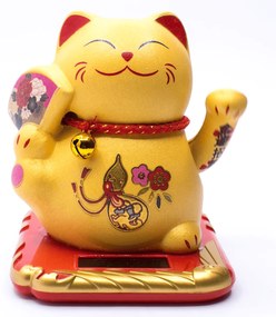 Milujeme Kameny Maneki neko - mávající kočička Solar - Feng shui O