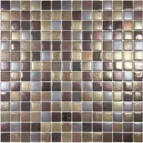 Hisbalit Skleněná mozaika béžová; bronzová; měděná Mozaika TEXTURAS DUNA 2,5x2,5 (33,3x33,3) cm - 25DUNA