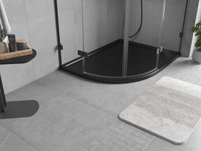 Mexen Flow půlkruhový asymetrický slim pravý 100 x 90 cm, černý mat - 46Q709010R