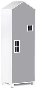 Vingo Dětská skříň domeček, šedá - 152 cm
