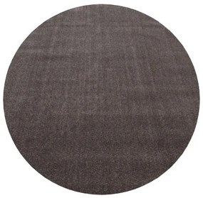 Ayyildiz, Kusový koberec Ata 7000 mocca kruh, 200x200 (průměr) kruh, hnědá, obývací pokoj