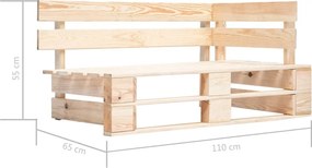 vidaXL Zahradní rohová lavice z palet dřevo [44698] Barva: Černá