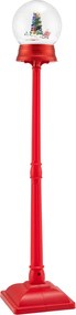 Costway 153 cm hudební vánoční pouliční lampa sněhová koule lucerna na stojanu