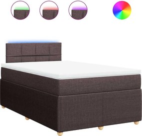 Box spring postel s matrací tmavě hnědá 120x200 cm textil 3289726