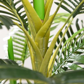 Umělá palma HOMCOM 190 cm, umělá rostlina v květináči, plastová umělá palma, dekorativní umělá rostlina do obývacího pokoje, ložnice, kanceláře nebo …