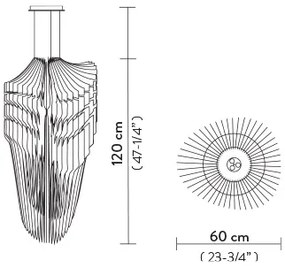 Slamp Závěsné svítidlo AVIA L Barva: Bílá