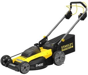 Stanley Zahradní technika - 18V AKU sekačka na trávu, záběr 50 cm, s pojezdem, 2x aku 4,0 Ah Li-Ion, nabíječka SFMCMWS251M-QW