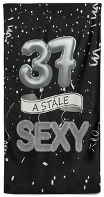 Osuška Stále sexy – černá (věk: 37, Velikost osušky: 100x170cm)