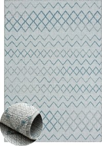 My Flair, Kusový koberec Illusio grey – na ven i na doma, 80x150, modrá, chodba / předsíň