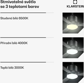 Klarstein SkyBreeze inteligentní stropní ventilátor se světlem | 132 cm | 27 W | Tichý | LED | Dřevo
