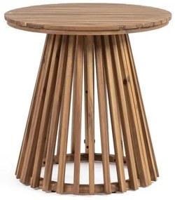 BIZZOTTO Kulatý zahradní konferenční stolek RODANO hnědý ø50 cm