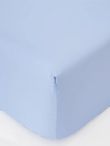 MK Lůžkoviny Saténové prostěradlo Diana 140 × 200 cm - světle modrá