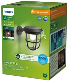 Philips-LED Solární nástěnné svítidlo se senzorem RADII LED/1,3W/3,7V 3000K IP44