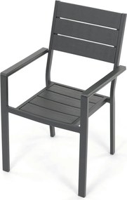 Zahradní sestava AZS-B1656 GREY, polywood, šedá (156 x 78) cm