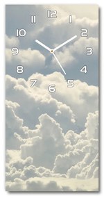 Wallmuralia Moderní hodiny nástěnné Oblaka 30x60 cm
