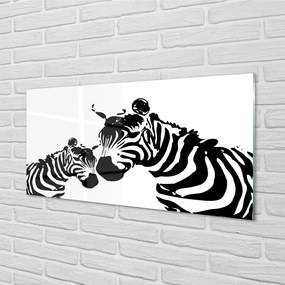 akrylový obraz malované zebra 125x50 cm