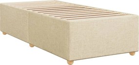 Box spring postel s matrací krémová 90x200 cm textil 3285350