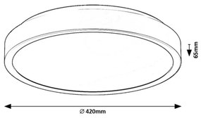 Rabalux 71259 - LED Koupelnové stropní svítidlo SAMIRA LED/48W/230V IP44 bílá