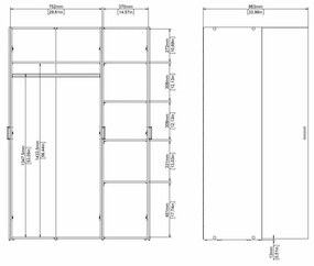 FALCO Šatní skříň Sid 419 bílá