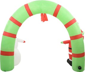 Vánoční nafukovací Santa a sněhulák brána LED 300 x 90 x 223 cm 289303