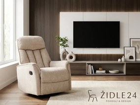 Polohovací TV křeslo VEGAS - béžová látka