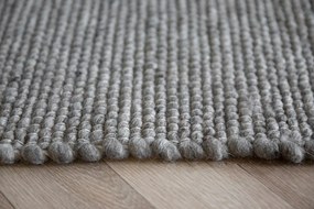 Šedý ručně vázaný koberec Rowico Zell,  400 cm