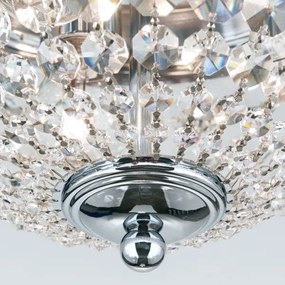 Orion DLU 1840/35-Křišťálové str. svítidlo PLAFOND 3xE27/40W/230V pr.35 cm chrom