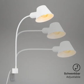 Briloner 2079-016 - Nástěnná flexibilní lampa 1xE27/10W/230V bílá