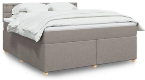Box spring postel s matrací taupe 180x200 cm textil 3289077