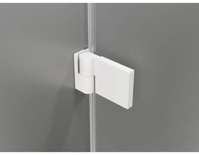 Mexen Lunar-B, výklopný sprchový kout levý 70 x 70 cm, 8mm čiré sklo, bílý profil, 832-070-070-20-00-L