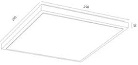 Argon 7167 - Stropní svítidlo CARLSON 2xE27/15W/230V 29x29 cm zlatá