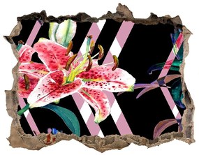 Wallmuralia Samolepící nálepka na zeď Tropická lilie 95x64 cm