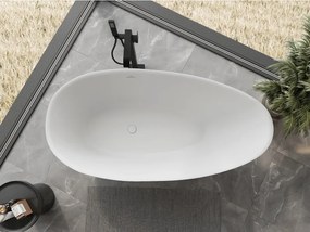 Mexen Milano volně stojící vana z konglomerátu 170 x 86 cm, bílá mat - 57301708500