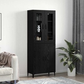 Vysoký bufet 2 ks Černý dub 69,5 x 34 x 180 cm Kompozitní dřevo 3394589