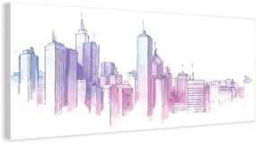 Malvis ® Obraz New York skica mrakodrapů Velikost: 100x50 cm